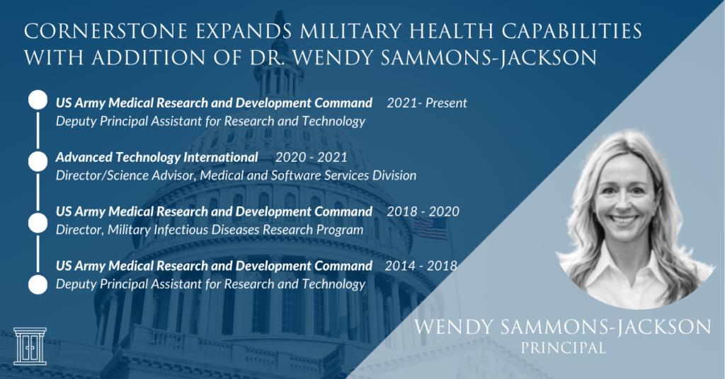 Cornerstone Expands Military Health Capabilities with Addition of Dr. Wendy Sammons-Jackson ...