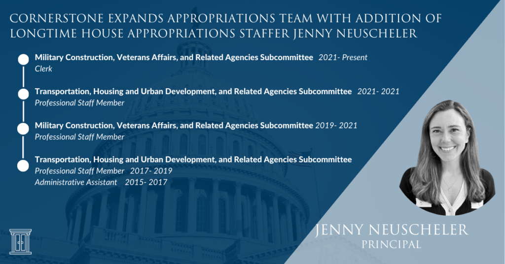Cornerstone Expands Appropriations Team with Addition of Longtime House ...