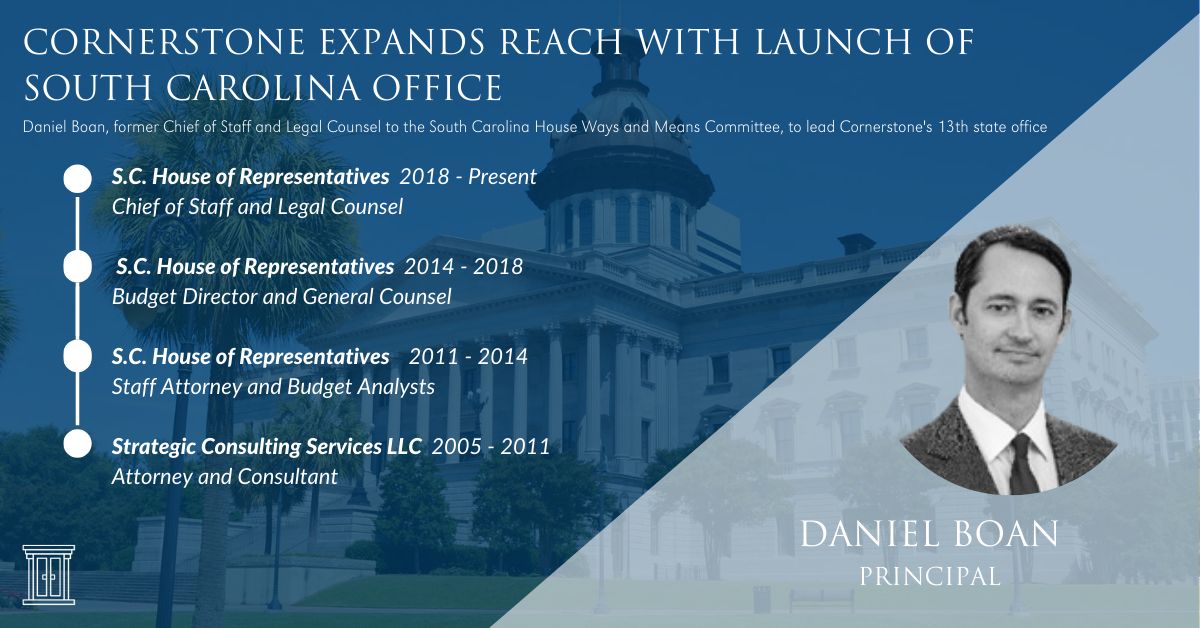 Cornerstone Expands Reach with Launch of South Carolina Office ...