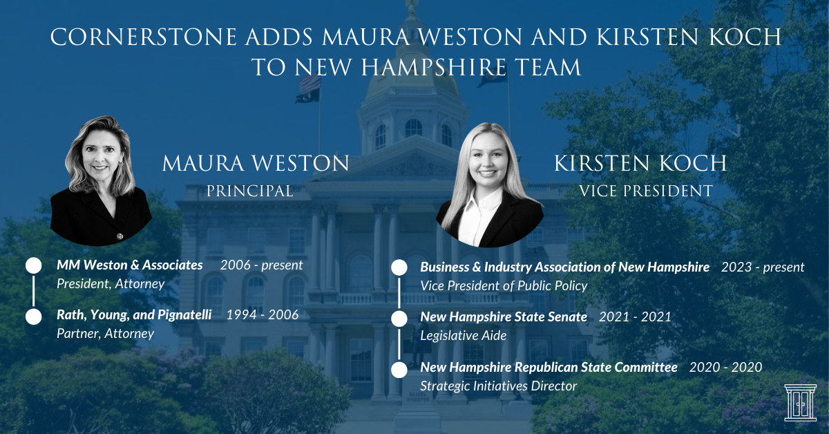 Cornerstone Adds Maura Weston and Kirsten Koch to its growing New ...