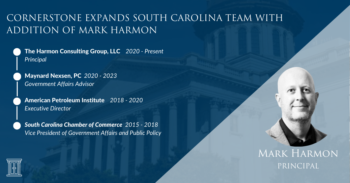 Cornerstone Expands South Carolina Team with Addition of Mark Harmon ...