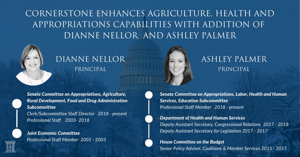 Cornerstone Enhances Agriculture, Health and Appropriations ...